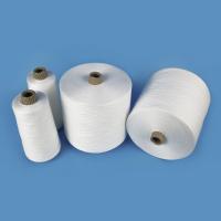 China Bright Paper Cone Spun Polyester Yarn Raw White Bright for sale