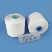 China Bright Raw White Dyeing Tube Spun Polyester Yarn Plastic Cone OEKO Certificated for sale