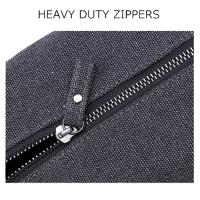 China Waterproof Toiletry Makeup Bag Men Durable Canvas Toiletry Bag With Leather Handle for sale