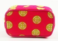 China Custom Printed TC Fabric Cosmetic Brush Bag Travel Makeup Pencil Case 230D for sale