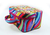 China Multicolored Women Travel Cosmetic Bag TC Fabric Large Main Compartment 500pcs MOQ for sale
