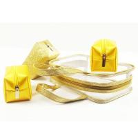 China Glitter PVC Cosmetic Bag Set 4 Pack Independent Bags Custom Size OEM ODM for sale