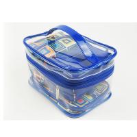China Transparency Cosmetic Organizer Set With 3 Printed Inner Makeup Bags totally 4 pcs for sale