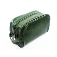 China Custom PU Leather Waterproof Toiletry Bag for Men with Handle 500pcs MOQ for sale