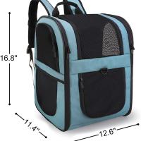 China Cushioned Back Pet Carrier Backpacks / Zip Solid Small Animal Carrier Backpack With Windows for sale