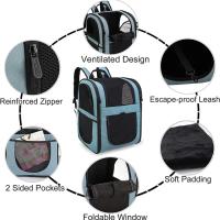 China Cushioned Back Pet Carrier Backpacks / Zip Solid Small Animal Carrier Backpack With Windows for sale