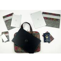 China Printed Felt Laptop Sleeves Zip Slim Notebook Grey Laptop Case for sale