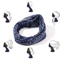 China Custom Printed Breathable Head Wraps Assorted Paisley Wide Bandana Knot Headbands 500 Pcs MOQ for sale