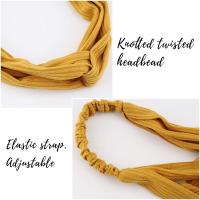 China Vintage Women Breathable Head Wraps Twisted Elastic Criss Cross Knit Headband Custom Size 500pcs MOQ for sale