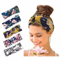 China Wholesale Custom Elastic Knot Yoga Headbands for Women Sports Running 5 Pack for sale