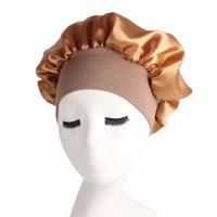 China Silk Adjustable Breathable Head Wraps / Solid Women'S Night Hair Bonnets for sale