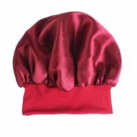 China Silk Adjustable Breathable Head Wraps / Solid Women'S Night Hair Bonnets for sale