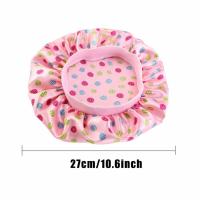 China Kids Satin Wide Band Silk Bonnet Night Sleep Cap Toddler Hair Bonnet 27cm for sale