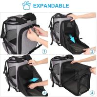 China Oxford Fabric Pet Carrier Backpack Foldable Dog Cat Travel Bag 20 Lbs Mesh Breathable for sale