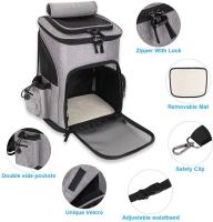 China Oxford Fabric Pet Carrier Backpack Foldable Dog Cat Travel Bag 20 Lbs Mesh Breathable for sale