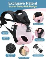 China Adjustable Front Dog Carrier Backpack Leg Out Pet Travel Bag Polyester Fiber 13.2lb Capacity for sale