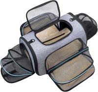China 4 Sides Expandable Airline Approved Cat Backpack Oxford Fabric Pet Carrier 18x11x11 inch for sale