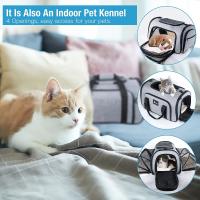 China 4 Sides Expandable Airline Approved Cat Backpack Oxford Fabric Pet Carrier 18x11x11 inch for sale