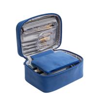 China Custom PU Leather Travel Cosmetic Makeup Bag 2 in 1 Waterproof Large Capacity 500pcs MOQ for sale