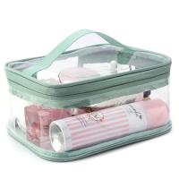 China Custom TPU Waterproof Travel Cosmetic Zipper Bag Set Clear Makeup Bag OEM 500pcs MOQ for sale
