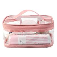 China Custom TPU Waterproof Travel Cosmetic Zipper Bag Set Clear Makeup Bag OEM 500pcs MOQ for sale