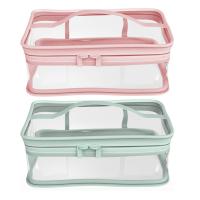 China Custom TPU Waterproof Travel Cosmetic Zipper Bag Set Clear Makeup Bag OEM 500pcs MOQ for sale