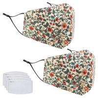 China Washable Reusable 3 Layer Fabric Face Mask With Nose Wire Filter Pocket for sale