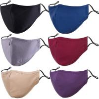 China Reusable Polyester Cloth Face Mask Washable Printed Face Covering for Women Men Custom Size 1000pcs MOQ for sale