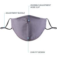 China Reusable Polyester Cloth Face Mask Washable Printed Face Covering for Women Men Custom Size 1000pcs MOQ for sale
