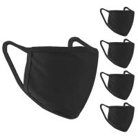 China Reusable Cotton Face Mask 5 Pack Washable Fabric Mask for Adults with Nose Bridge Wire for sale