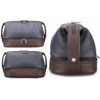 China Custom PU Leather Toiletry Bag for Men Waterproof Dopp Kit Travel 500pcs MOQ for sale