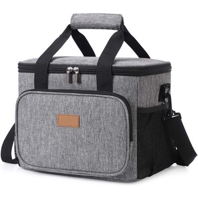 China 15L 24-Can Insulated Lunch Bag Cooler Oxford Fabric Durable Tote for Adults for sale