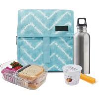 China Customizable Freezable Lunch Bag with Zip Closure 500pcs MOQ Polyester PEVA Insulated Lunch Tote for Picnic Hiking for sale