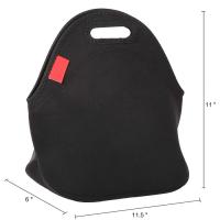 China Custom Neoprene Insulated Lunch Bag 11.5x6x11 Inch Reusable Thermal Tote with Zipper for sale