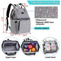 China Insulated Lunch Cooler Backpack 15.7 Inch Waterproof Leak Proof Oxford Fabric for Hiking Picnic for sale