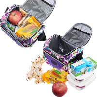 China Canvas Insulated Reusable Lunch Bags With Adjustable Strap Zip Close for sale