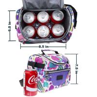 China Canvas Insulated Reusable Lunch Bags With Adjustable Strap Zip Close for sale