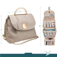 China Custom PU Travel Cosmetic Bag for Women OEM Toiletry Kit 500pcs MOQ for sale