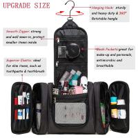 China Oxford Extra Large Hanging Toiletry Bag 3 in 1 Travel Makeup Bag with 2 Removable Storage Bags 400D for sale