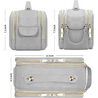 China OEM Large Travel Toiletry Makeup Bag for Women PU Water Resistant Tote 500pcs MOQ for sale