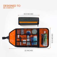 China ODM Portable Hanging Travel Toiletry Bag 0.34 lbs with Multiple Elastic Pockets Custom Size for sale