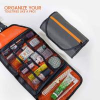 China ODM Portable Hanging Travel Toiletry Bag 0.34 lbs with Multiple Elastic Pockets Custom Size for sale