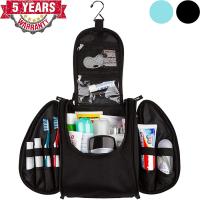 China 17 Compartment Travel Hanging Toiletry Bag Oxford Water Resistant 500 Piece MOQ for sale