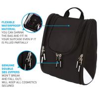 China 17 Compartment Travel Hanging Toiletry Bag Oxford Water Resistant 500 Piece MOQ for sale