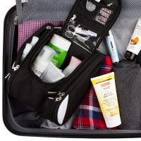 China 17 Compartment Travel Hanging Toiletry Bag Oxford Water Resistant 500 Piece MOQ for sale