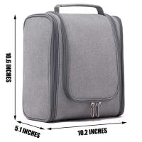 China Customizable Hanging Toiletry Bag with 360° Metal Swivel Hook Water Resistant Oxford Travel Makeup Bag 10.2x5.1x10.6 Inches for sale