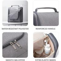 China Customizable Hanging Toiletry Bag with 360° Metal Swivel Hook Water Resistant Oxford Travel Makeup Bag 10.2x5.1x10.6 Inches for sale
