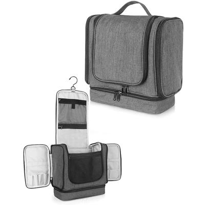 China Portable Hanging Toiletry Makeup Bag Oxford Waterproof Shower Travel Organizer 500PCS MOQ for sale