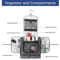 China Portable Hanging Toiletry Makeup Bag Oxford Waterproof Shower Travel Organizer 500PCS MOQ for sale