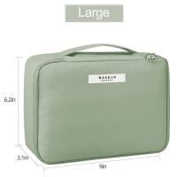 China Women PU Leather Large Travel Makeup Bag 500pcs MOQ Custom Cosmetic Toiletry Bag for sale